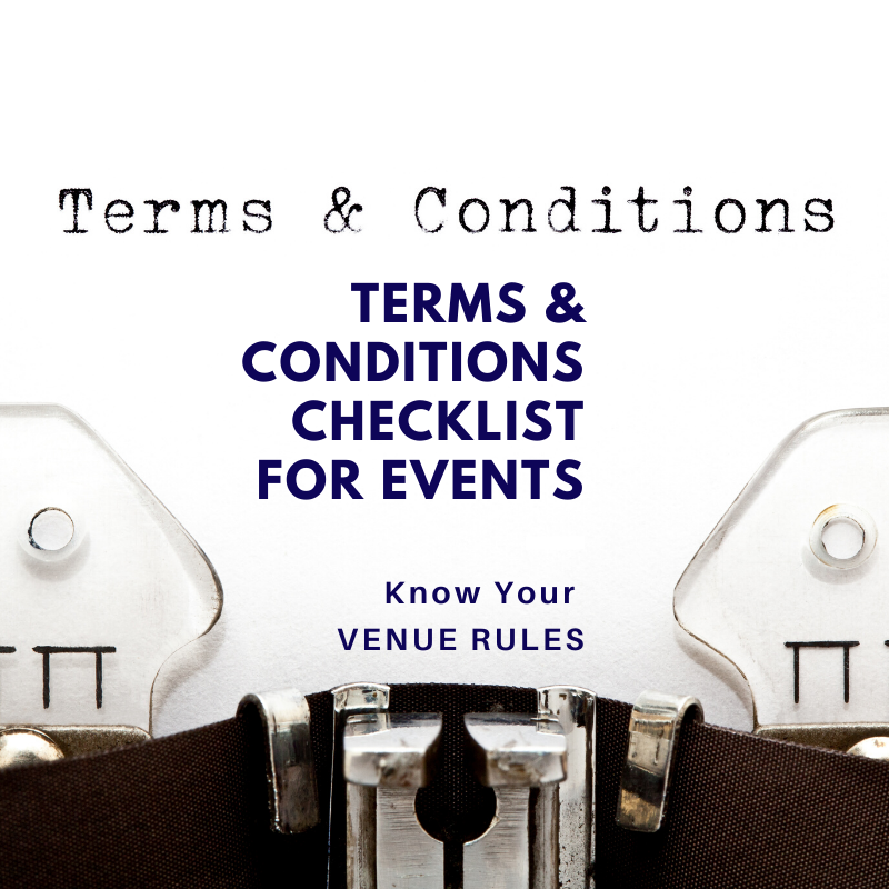 Terms Conditions Checklist For Events Your Venue RULES Big Hat